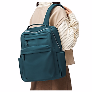 VENATIN Backpack for Women,Waterproof Computer Backpack Purse for Women,Fashion Small Travel Backpack,Work Backpack Fits 15.6 inch Laptop,Peacock Blue