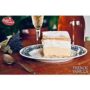 French Vanilla Pudding Mix - French Napoleon Custard Powder - Make Custard Creams For French Napoleon Cake, Custard Cups, Mousse Cake, and Desserts - Dairy Free, Kosher - 8 oz. - By Baker’s Choice