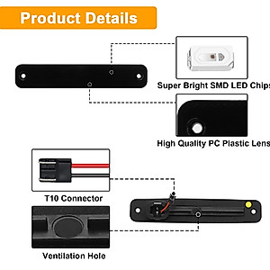 Aexploer LED Side Marker Lights Compatible with F100/150/250/350 1973-1979,for Econoline E100/150/250 1975-1991,for Bronco 1978-1979,Side Markers Lamps Lights Assembly(Smoked Lens)