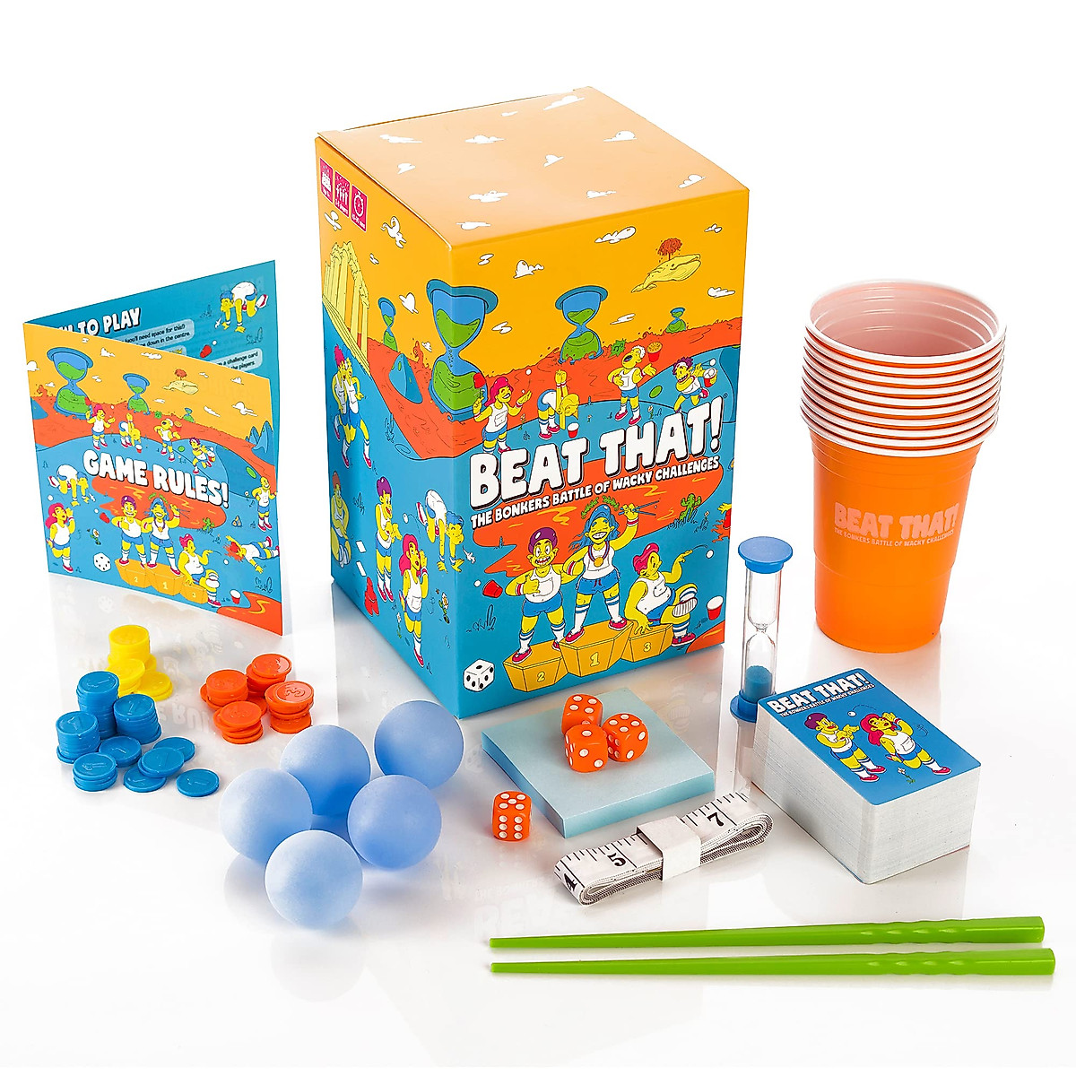 Gutter Games Beat That! - The Bonkers Battle of Wacky Challenges [Family Party Game for Kids & Adults]