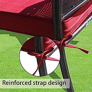 Sunshine Outdoor Patio Chair Cushion Outdoor Seat Cushions for Patio Furniture 20x20x2.8 inch Set of 4 Red