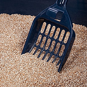 IRIS USA Large Hooded Cat Litter Box with Front Door Flap and Scoop, Enclosed Kitty Litter Tray with Entry Gate for Privacy and Keeping Litter Inside, Navy