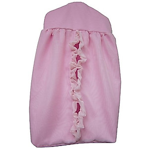 Baby Doll Bedding Layered Crib Diaper Stacker, Pink