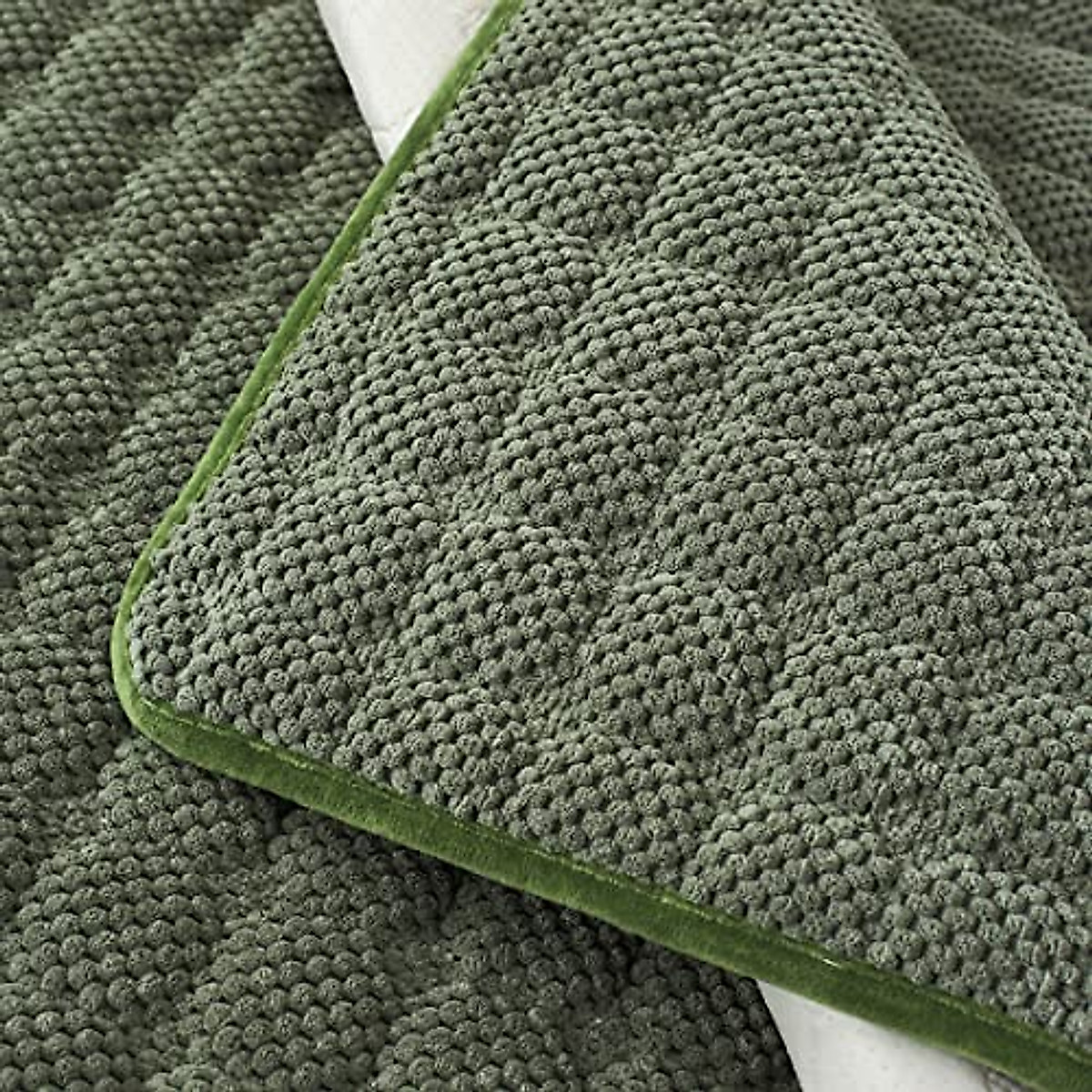 vctops Soft Corduroy Sofa Couch Cover, Plaid Sectional Couch Covers, Non-Slip Sofa Slipcover for Dogs Cats Kids(Dark Green,36"x36")