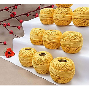S2J Anchor Cotton Crochet Set of 10 Pcs Knitting Thread Tatting Yarn Embroidery Ball