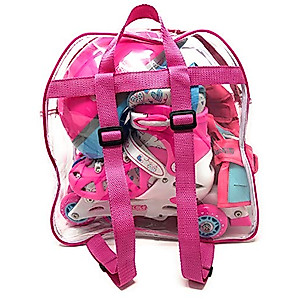 CHICAGO Skates Girls Inline Training Skate Combo Set - Pink/Purple - Small Sizes 10-13