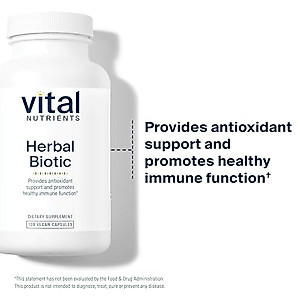 Vital Nutrients - Herbal Biotic - Herbal and Nutritional Support for The Immune System - Upper Respiratory and Sinus Health - 120 Vegetarian Capsules