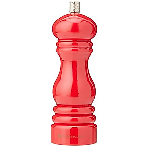 MasterClass Pepper Mill or Salt Grinder with Interchangeable Cap, Plastic, Red,