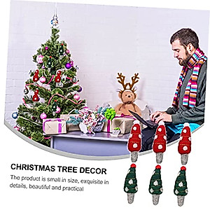 jojofuny 6pcs Felt Christmas Tree Garland Decor Christmas Decor Christmas Felt Ornament Kit Christmas Needle Felting Kit Reindeer Felt Craft Ornament Christmas Tree Pendants Xmas Pendants