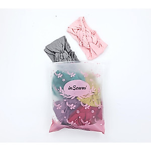 Globalsupplier inSowni 8pcs Solid Celtic Knot Stretchy Nylon Headbands Hair Accssories for Baby Girls Toddlers Newborns Infants Kids