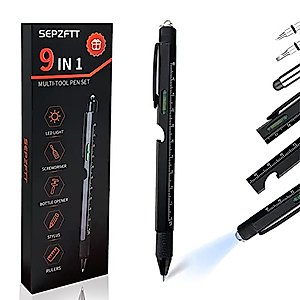 Gifts for Men,Stocking Stuffers Gifts for Men,Cool Gadgets for Men,Father' Day Gifts for Dad from Daughter Son Wife,Gifts for Dad with LED Light Stylus Bottle Opener Ruler Screwdriver