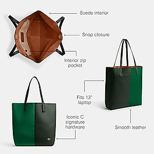 COACH Colorblock North Tote, Green Multi