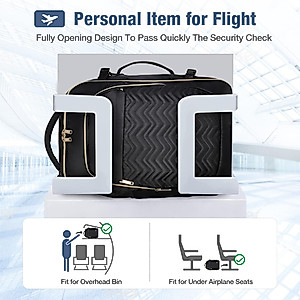 Lekebobor Large Travel Backpack for Women Men Carry on Backpack 17 Inch Flight Approved Luggage backpack Water Resistant Backpack for Weekender Overnight Large Daypack Black