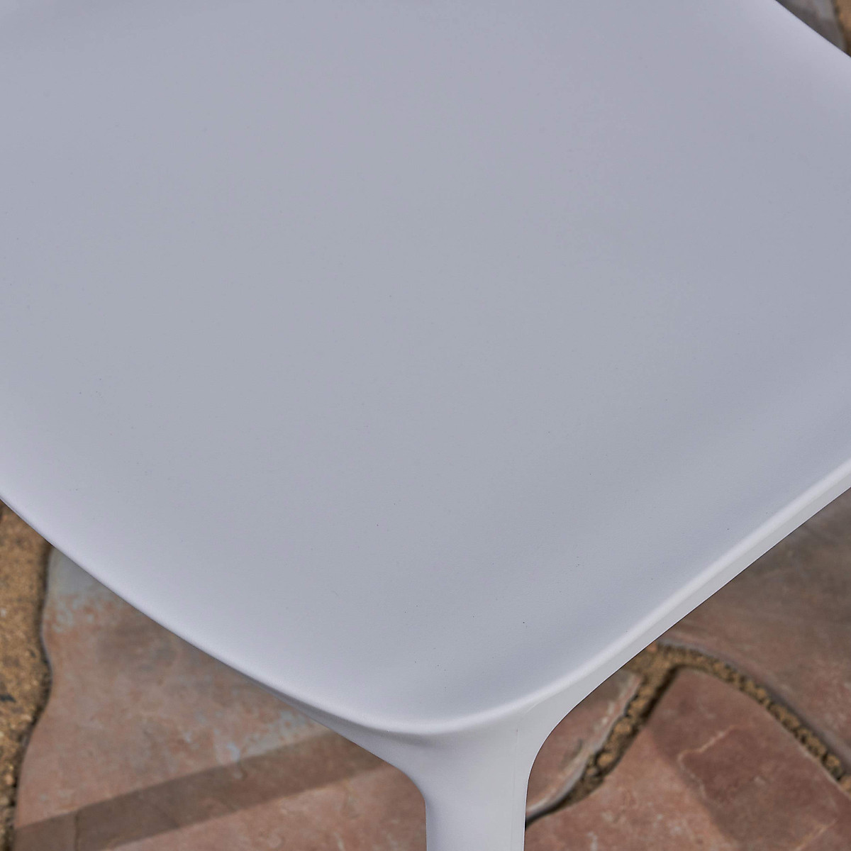 Christopher Knight Home Dean Outdoor Plastic Chairs (Set of 2), White