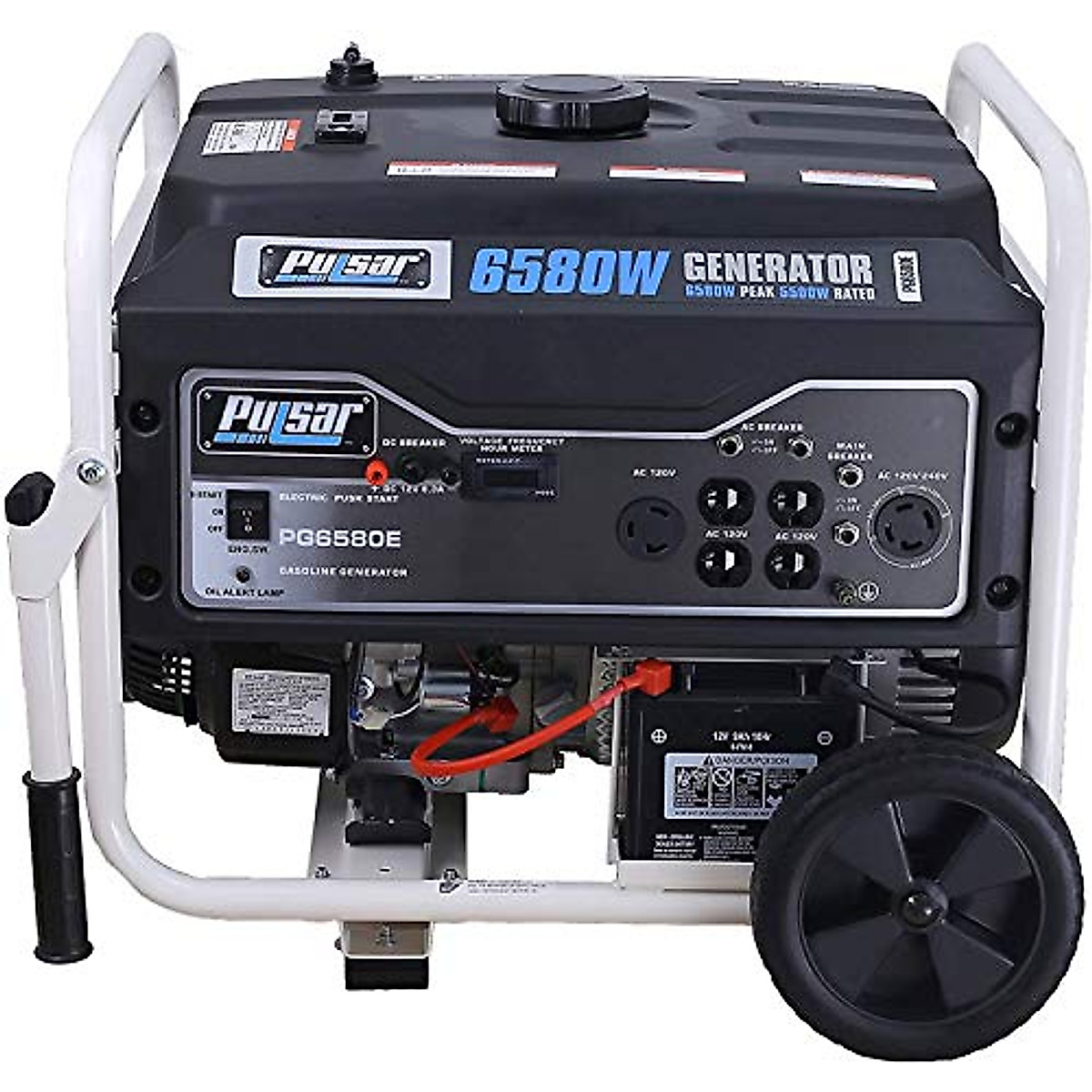 Pulsar PG6580E Portable Generator, Black&White