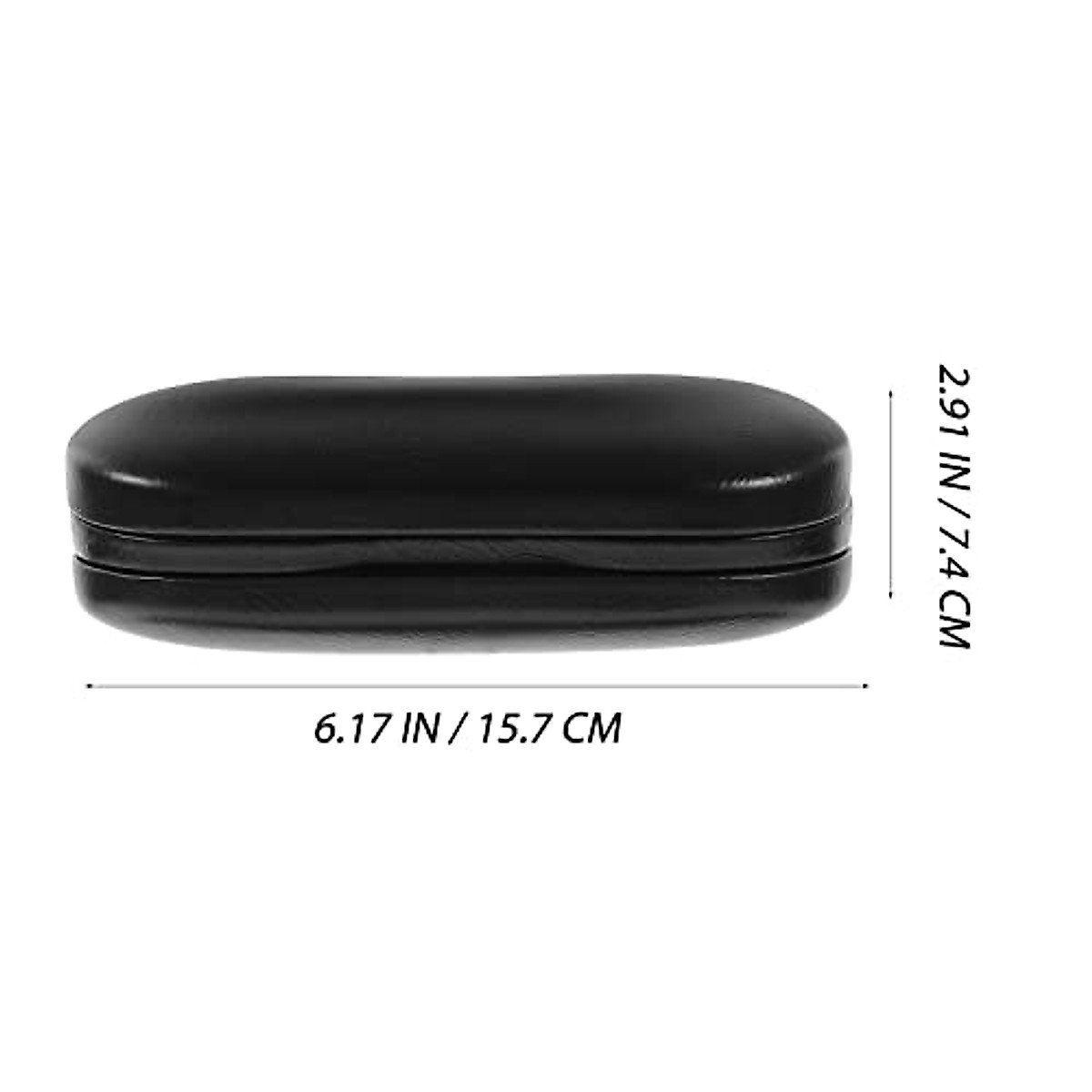Healifty Contact Lens Case and Glasses Case - 2 in 1 Double Sided Eye Contact Case with Built-in Mirror, Tweezer and Contact Solution Bottle - Portable Contact Lens Storage Box for Travel, Black