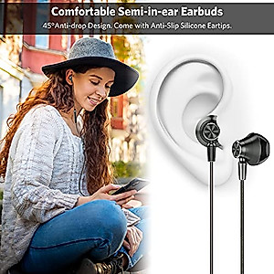 APETOO USB C Headphones for Samsung S22 S21, Type C Earphones HiFi Stereo USB C Wired Earbuds with Mic Magnetic in-Ear Headset for Galaxy S22+ S21 Ultra S20 FE Note 20,Pixel 6 5 4 3 XL