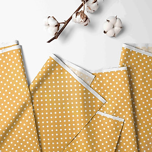 Bacati - Yellow Pin Dots Crib Fitted Sheet