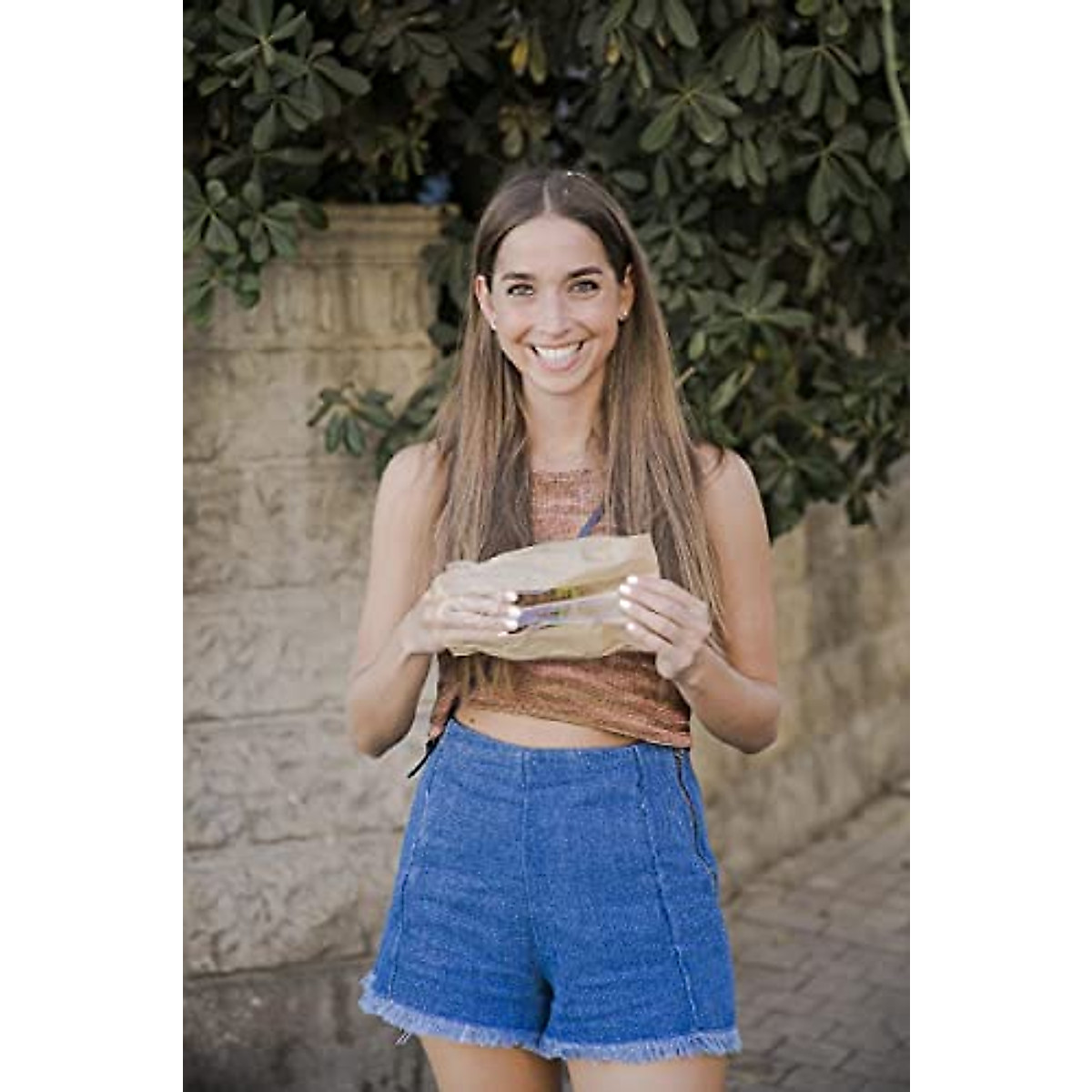 PACKNWOOD - 210SVIS2818 - Brown Kraft Bag with Window - Kraft Sealable Bag with Window - Clear Front Brown Kraft Paper - Recyclable Paper Bags - (11.02" L x 7.08" W x 2.75" H) - (Case of 1000)