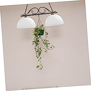 EXQUIMEUBLE 1PC glass lampshade table lamp shades bedside lamp shades clip on lamp shade small lamp shades glass light shade replacement glass light cover stand e27 white floor lamp rural