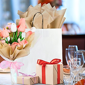 Brown Tissue Paper 100 Sheets, 20"X14" Tissue Paper Bulk for DIY Crafts Arts Decorations Bags Packaging, Wrapping Tissues Paper for Birthday Wedding All Holidays Decor