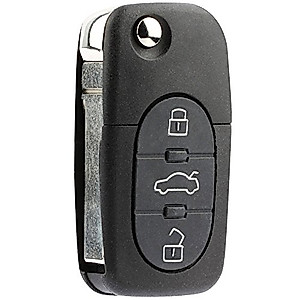 Replacement Keyless Entry Remote Flip Key Fob fits 1998 1999 2000 2001 VW Beetle, Golf, Jetta, Passat (HLO1J0959753F)
