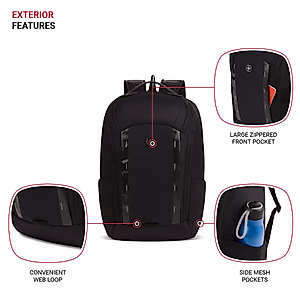 SwissGear 8119 Laptop Backpack, Black, 19 Inches