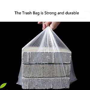 Small Trash Bag,Gereen 1.6 Gallon Extra Strong Trash bag Garbage Bag Trash Can Liner (1.6 Gallon(120 Count), Clear)