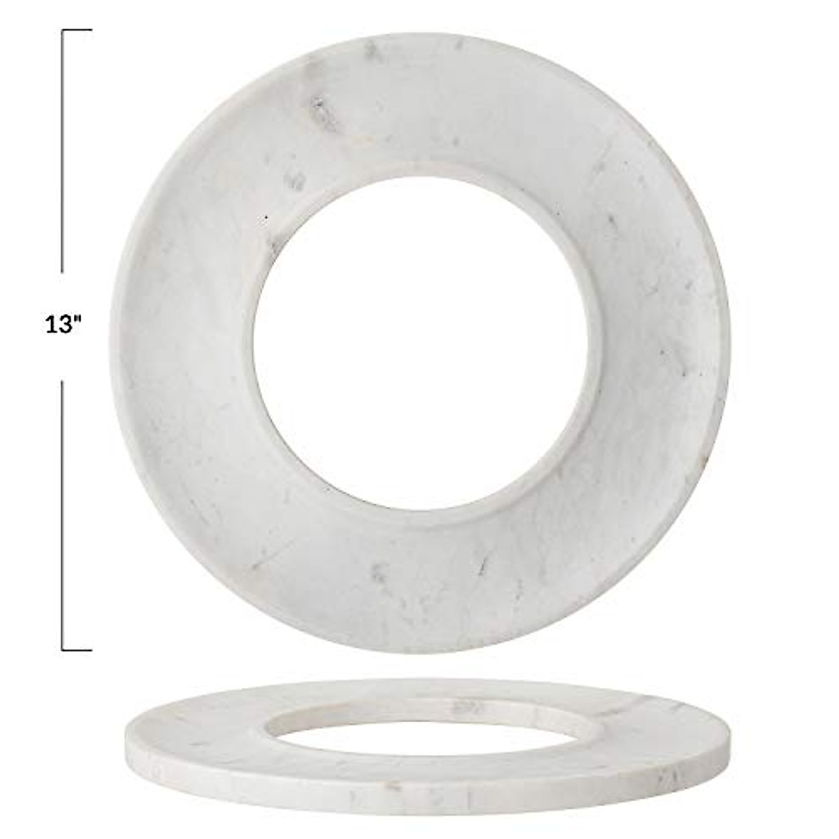 Creative Co-Op White Marble Circle Cracker/Cheese Tray