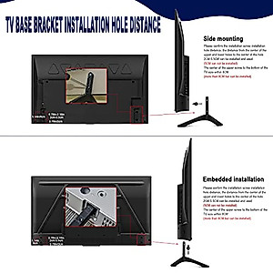 Universal TV Stand Legs, Table Top TV Stand Base Replacement Legs for Most 27 to 55 Inch LCD LED Samsung LG Sony VIZIO TCL KONKA TVs, with Cable Management, Hold up to 99lbs - Black…