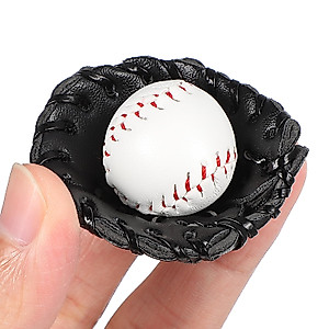 NUOBESTY Halloween Miniatures 1 Set of Miniature Baseball Bats Gloves Kit Decorative Simulation Tiny House Accessories Baseball Birthday Decorations