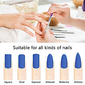 Mudder 8 Pack Glass Nail Files with Cases Colorful Pattern Printed Nail Buffers Crystal Fingernail Files with Travel Protective Cases for Professional Manicure Supplies