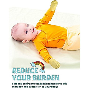 Baby Mittens 0-6 Months, Baby Mittens, Newborn Mittens No Scratch Mittens Newborn, Baby Gloves 0-6 Months, Newborn Gloves, Guantes Para Bebes De 0-3 Meses, Eczema Gloves 6 Pairs (Set A)