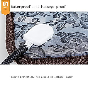 pstuiky Pet Electric Blanket Heating Soft Pad Three Gears Adjustable Temperature Electric Warmer Blanket Dog Cat Pad Waterproof Bite-Resistant Wire Mat 2022