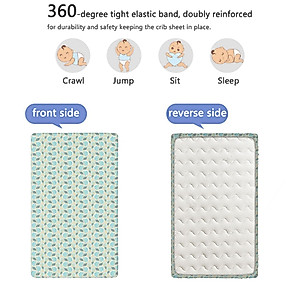 Pastel Themed Fitted Crib Sheet,Standard Crib Mattress Fitted Sheet Ultra Soft Material-Baby Sheet for Boys Girls,28“ x52“,Pale Tan Blue Grey