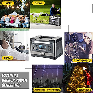 RICH SOLAR X500 Lithium Portable Power Station 540Wh Rechargeable Solar Generator Battery Backup Power for Camping Outdoors RV Emergency