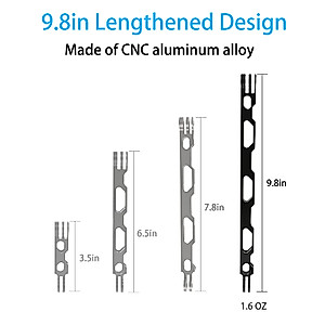 PellKing Black Aluminum Alloy Extension Arm for Insta360 Cameras, 25cm Long