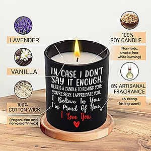 Birthday Gifts for Him and Her, Romantic Gifts for Wife, Girlfriend, Couples Gifts Ideas for Boyfriend, Husband, Vanilla, Lavender Scented Candle 10oz