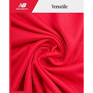 New Balance Boys' Active Sweatsuit - 2 Piece Waffle Knit Hoodie Sweatshirt and Sweatpants - Jogger Pants Set for Boys, 7-12, Size 8, RedBlack