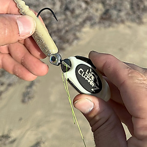 LINE CUTTERZ Patented Dual Hybrid Ceramic Cutter + Stainless Steel Micro Scissors Fishing Line Clipper - Glow-in-the-Dark