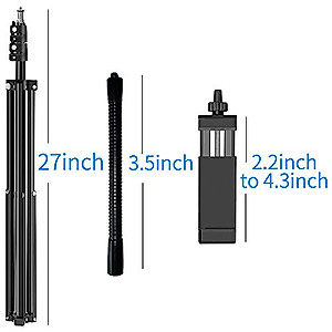 PIXEL Cell Tripod for iPhone Phone Tripod 80 inch Adjustable Phone Video Camera Video Recording Vlogging/Streaming/Photography Rotatable Live Video Stand Compatible with Most Mobile Phones