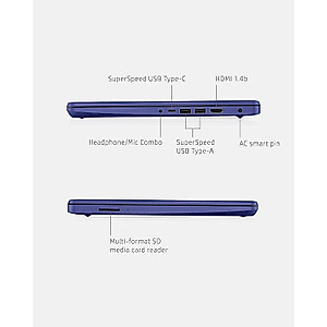 HP Stream Touchscreen Laptop,14 HD(1366x768) Display, Intel Celeron N4020, 2-Core, 2.8 GHz,4GB RAM, 128GB Storage(64GB eMMC+64GB Card), 1-Year Microsoft 365, Win11, Indigo Blue, W/GaLiMu