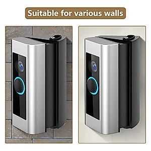 CAVN Angle Mount (30 to 55 Degree) Compatible with Video Doorbell Wired/Pro, Angle Mount Replacement Adapter Adjustment Mounting Plate Bracket Wedge Corner Kit with Screwdriver and Screws