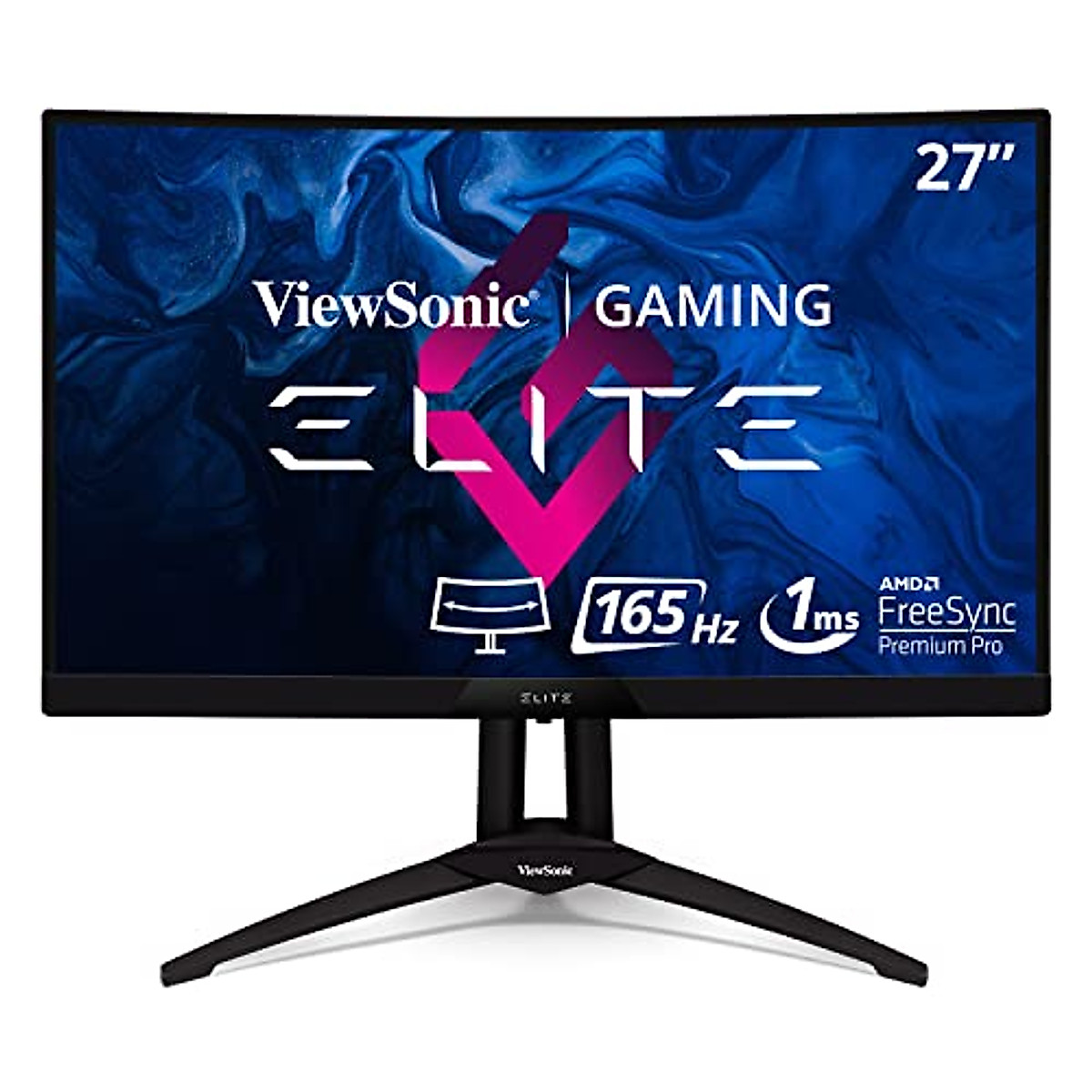 ViewSonic XG270QC 27 Inch Curved 1440p 1ms 165Hz Gaming Monitor with FreeSync Premium Pro, VESA Display HDR400 and Advanced Ergonomics for Esports