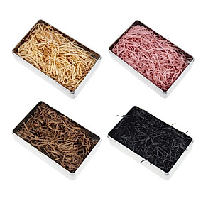LJY 0.7LB Multicolored Raffia Paper Shreds & Strands Shredded Crinkle Confetti for DIY Gift Wrapping & Basket Filling