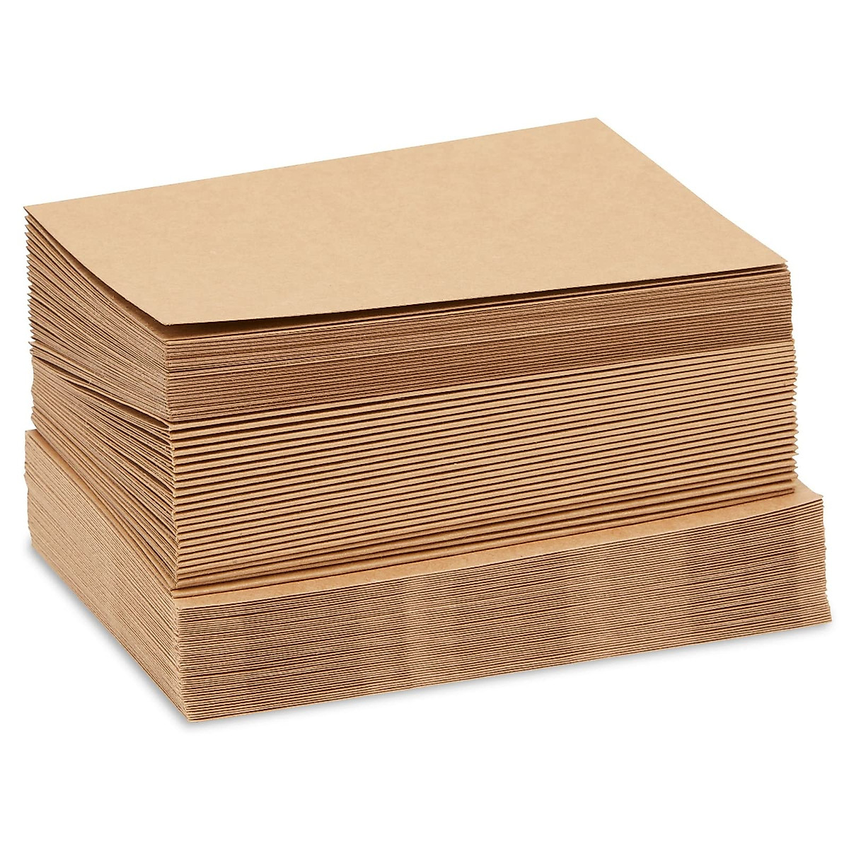 48 Pack Kraft Brown Blank Greeting Cards with Envelopes, Folded Cardstock for DIY Wedding, Birthday Invitations, Crafts (4x6 In)