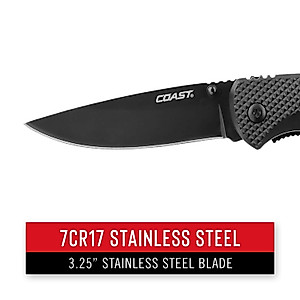 COAST® LX315 LINER LOCK™ Folding Knife 3.0-Inch Blade , Black