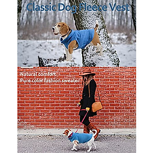 Oomiibe Winter Pet Dog Clothes Puppy Clothing French Bulldog Coat Pug Costumes Jacket Dog Cold Weather Coats for Small Dogs Chihuahua Vest (Small,Blue)