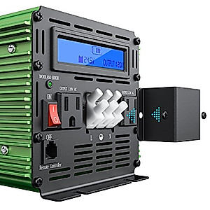 EDECOA 3000W 24V Power Inverter Modified Sine Wave DC 24V to 110V 120V AC Converter with Remote Controller and Hardwire Terminal LCD Display