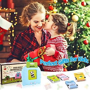 Talking Flash Cards 224 Words, Preschool Learning Toy for Toddlers, Educational Speech Therapy Toys for 2 3 4 6 Years Old Boys Girls, Birthday Gifts Preschool Reading Device for Baby Kids